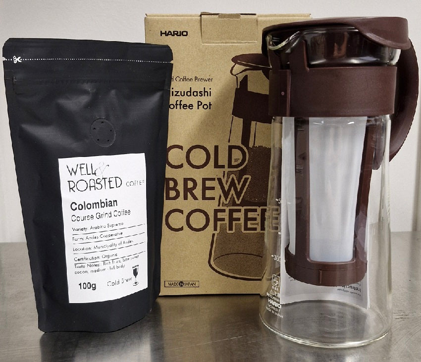 Colombian Cold Brew Coffee & Jug Gift Set | Well Roasted Coffee